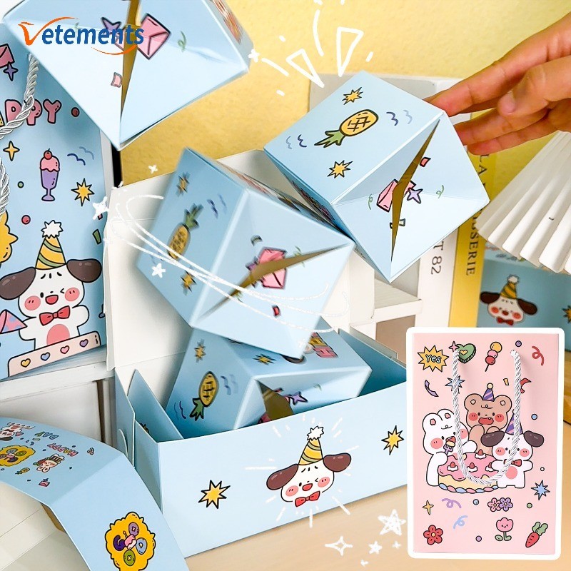 Money Pop Up Birthday Surprise Bounce Box - สุนัขน่ารัก DIY กล่องกระดาษ ...