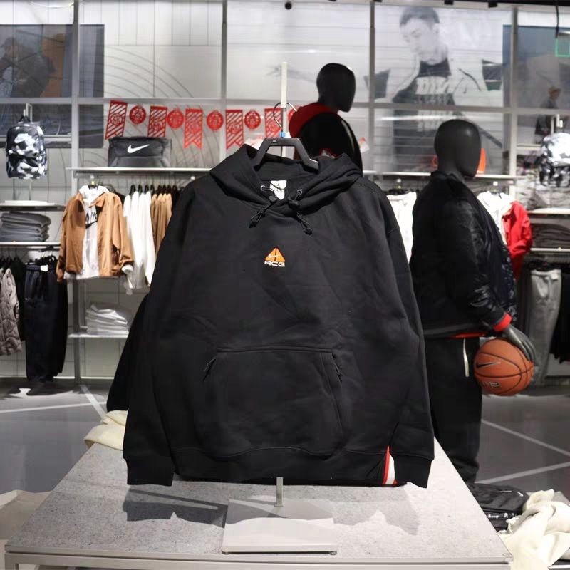 Nike ACG เสื้อกันหนาวเบาะผู้ชายมีฮู้ดถักอบอุ่นหลวมแข็งแรงเสื้อสวมหัว ...