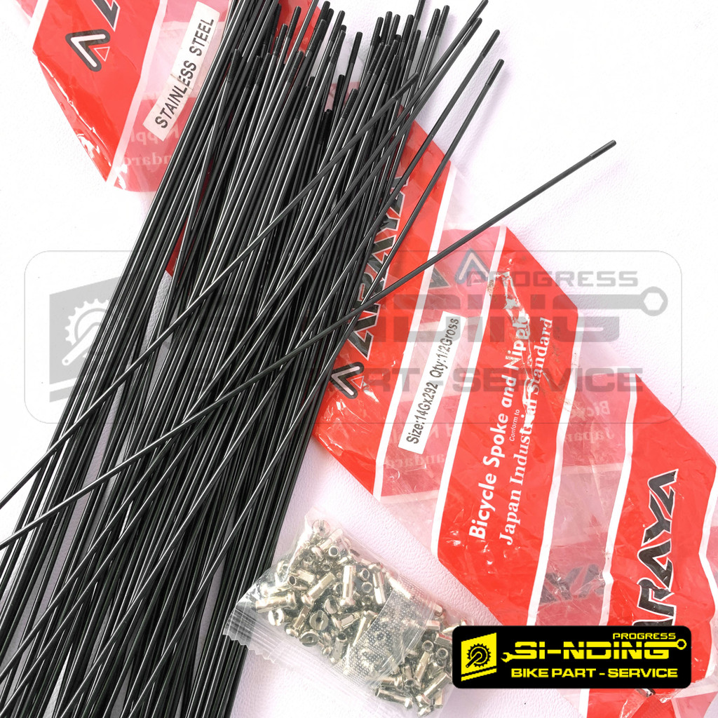 Hitam Spokes 14 X 292 นิ้ว Araya Spokes Fixie Roadbike จักรยานล้อ 700 ...