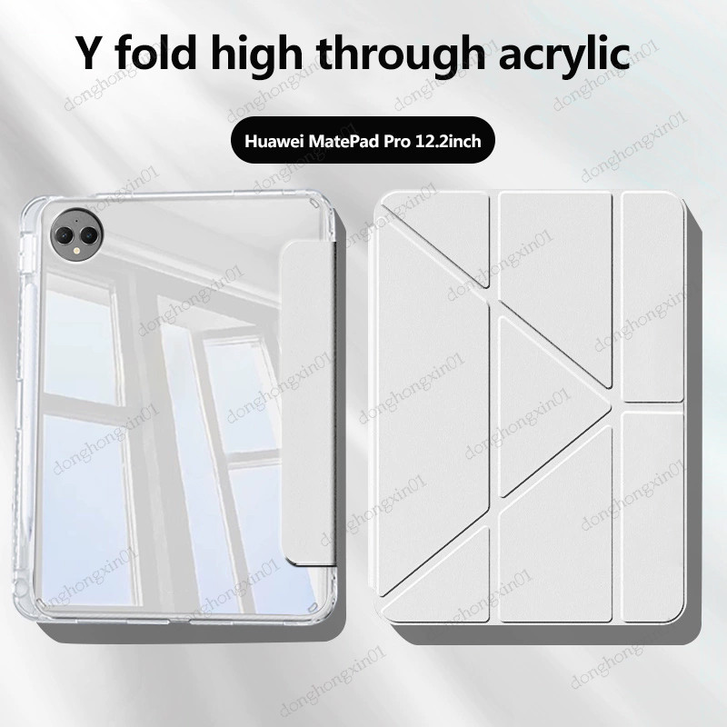 พับอะคริลิคโปร่งใส Hard Case สําหรับ Huawei MatePad Air 12 MatePad 12X ...