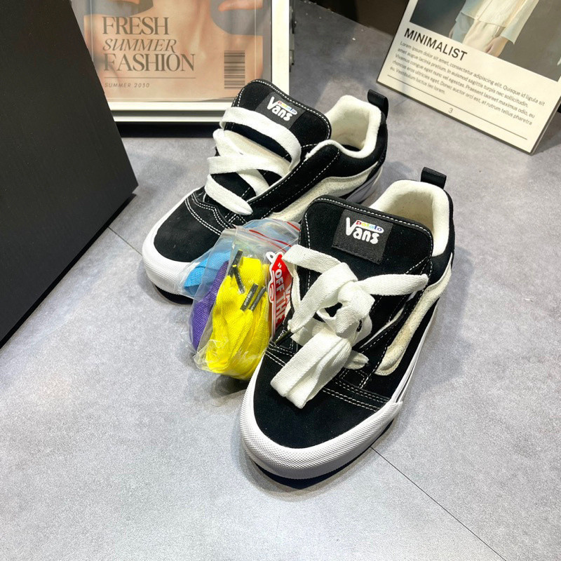 VANS Vault knu Skool VR3 x Imran Potato sneakers ธนบัตรเต็มกล่องคุณภาพ ...