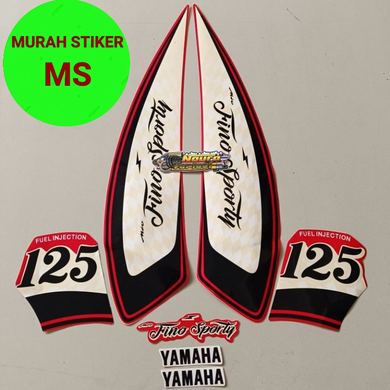 Merah Yamaha fino 125 2021 2022 สปอร์ตสีแดง Striping พร้อมรายการคุณภาพ ...