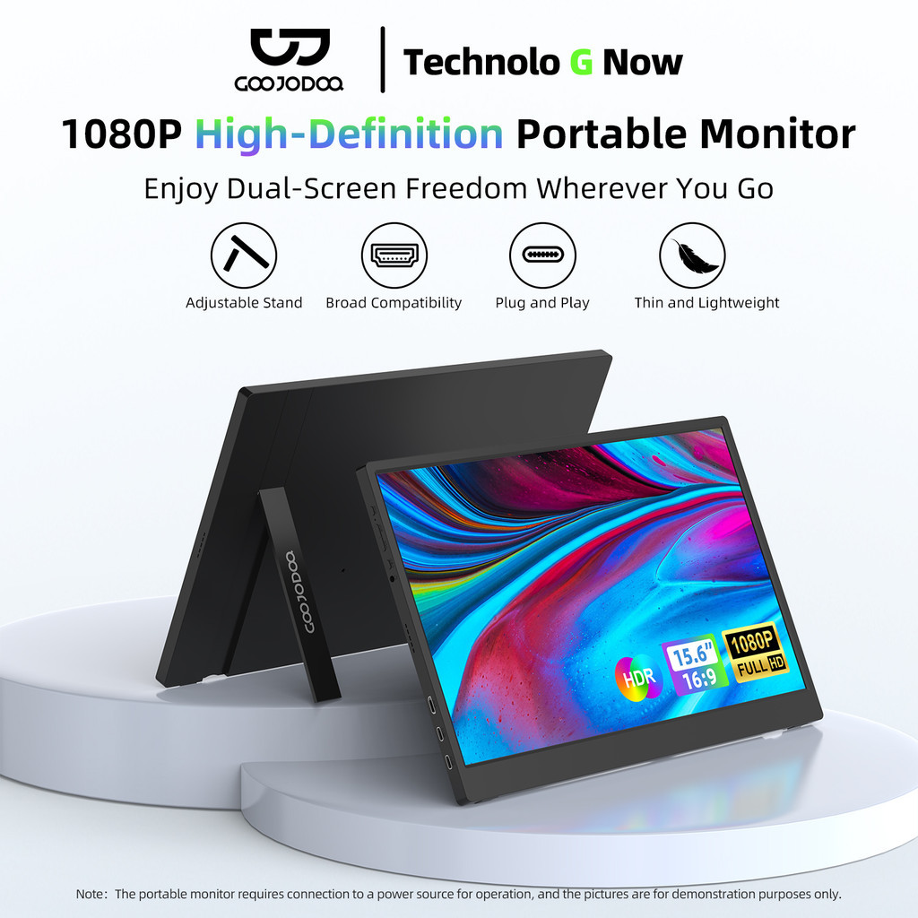 GOOJODOQ 15.6-inch Portable Monitor Exceptional Visual Clarity 4 ...