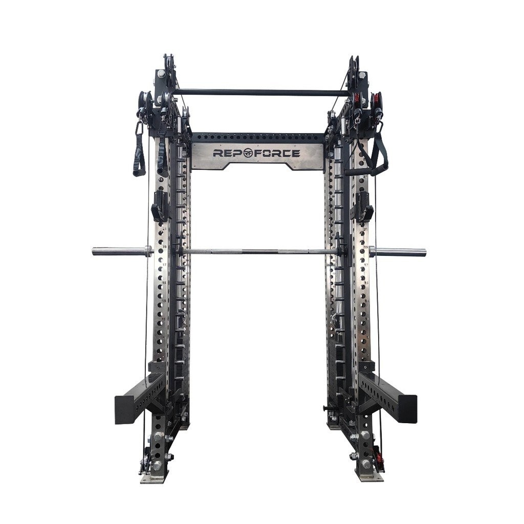 R REP FORCE Commercial Squat Bench Press Smith Rack Gantry Integrated ...