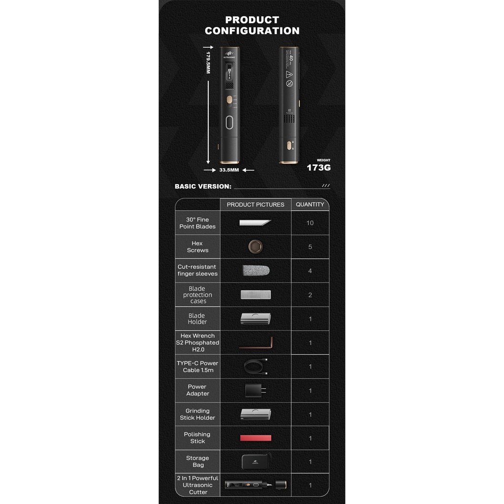 Jakemy Y10 PRO เครื่องบดไฟฟ้ามือถือแบบพกพาเครื่องตัดมีดอัลตราโซนิกตัด 40KHz 35W | Shopee Thailand