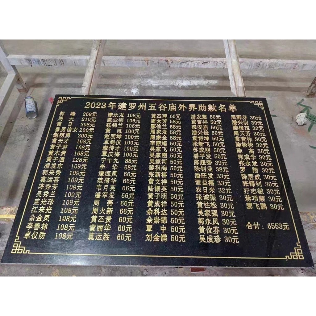 Staring Stone Lettering Plaque Merit Stele List หินอ่อนหินแกรนิตป้าย ...