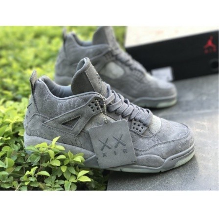 Air Jordan 4 AJ4 KAWS XX Grey Suede Cool บทความ | Shopee Thailand