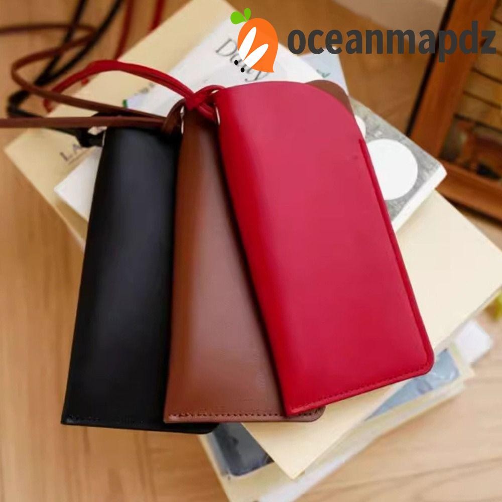 Oceanmapdz แขวนคอแว่นตากระเป๋า,สไตล์เกาหลี Multi-Function Pu หนังแว่นตา,แว่นตา Protector Retro ...