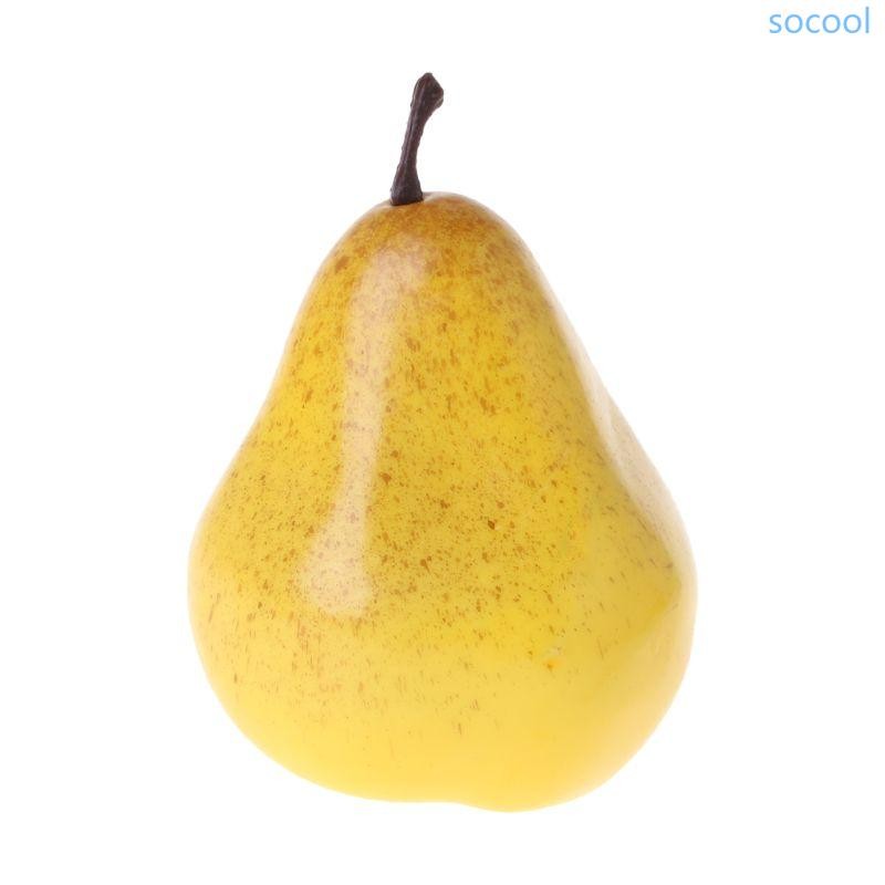 Soc * ประดิษฐ์ Pear Styrofoam วัสดุปลอมการเกษตรสวนแสดงลูกแพร์สีเหลือง ...