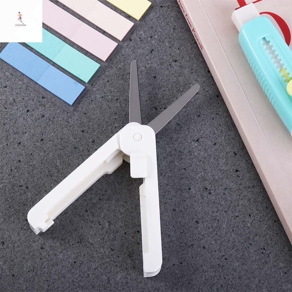 Cross Handcraft กรรไกรเด็ก Retractable กระดาษ-ตัดเครื่องเขียนนักเรียนโรงเรียนปลอดภัยพับกรรไกร ...