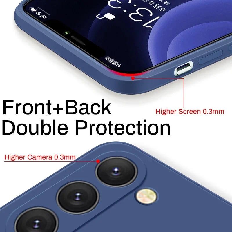 สําหรับ S25 Ultra S24 Plus กรณีซิลิโคนเหลวสําหรับ Samsung Galaxy S23 S 23 S22 Ultra S24 FE S25 ...