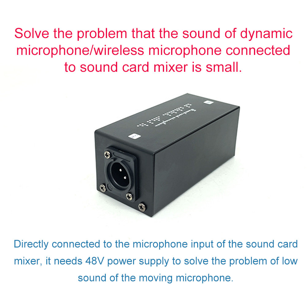 Dynamic Microphone Preamplifier 28dB Microphone Preamp Booster for ...