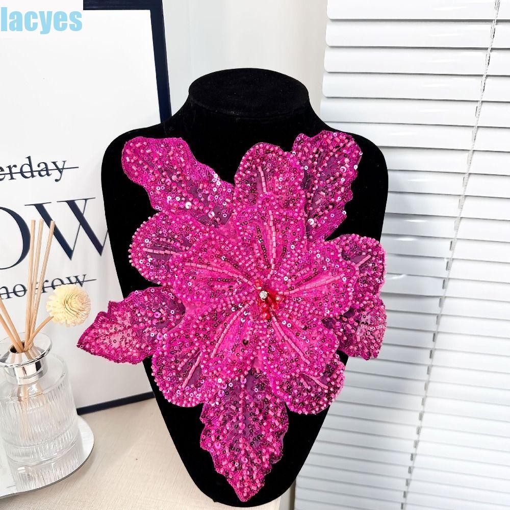 Lacyes ดอกไม้ Multi-layer Appliques,ปักเลื่อมเสื้อผ้าแพทช์,DIY เสื้อผ้าเข็มกลัด 3D ขนาดใหญ่เสื้อ ...