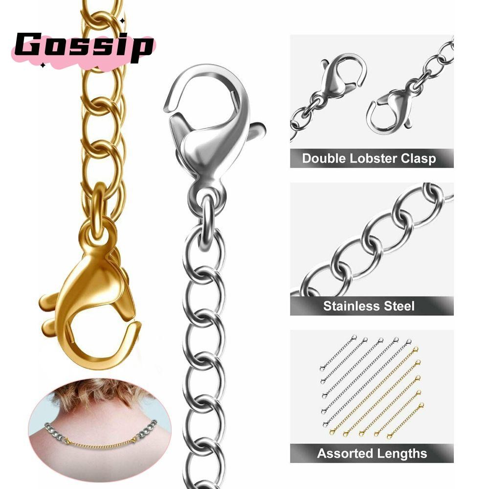 GOSSIP Extender สแตนเลส Safety Chain สำหรับเครื่องประดับและส่วนประกอบ ...