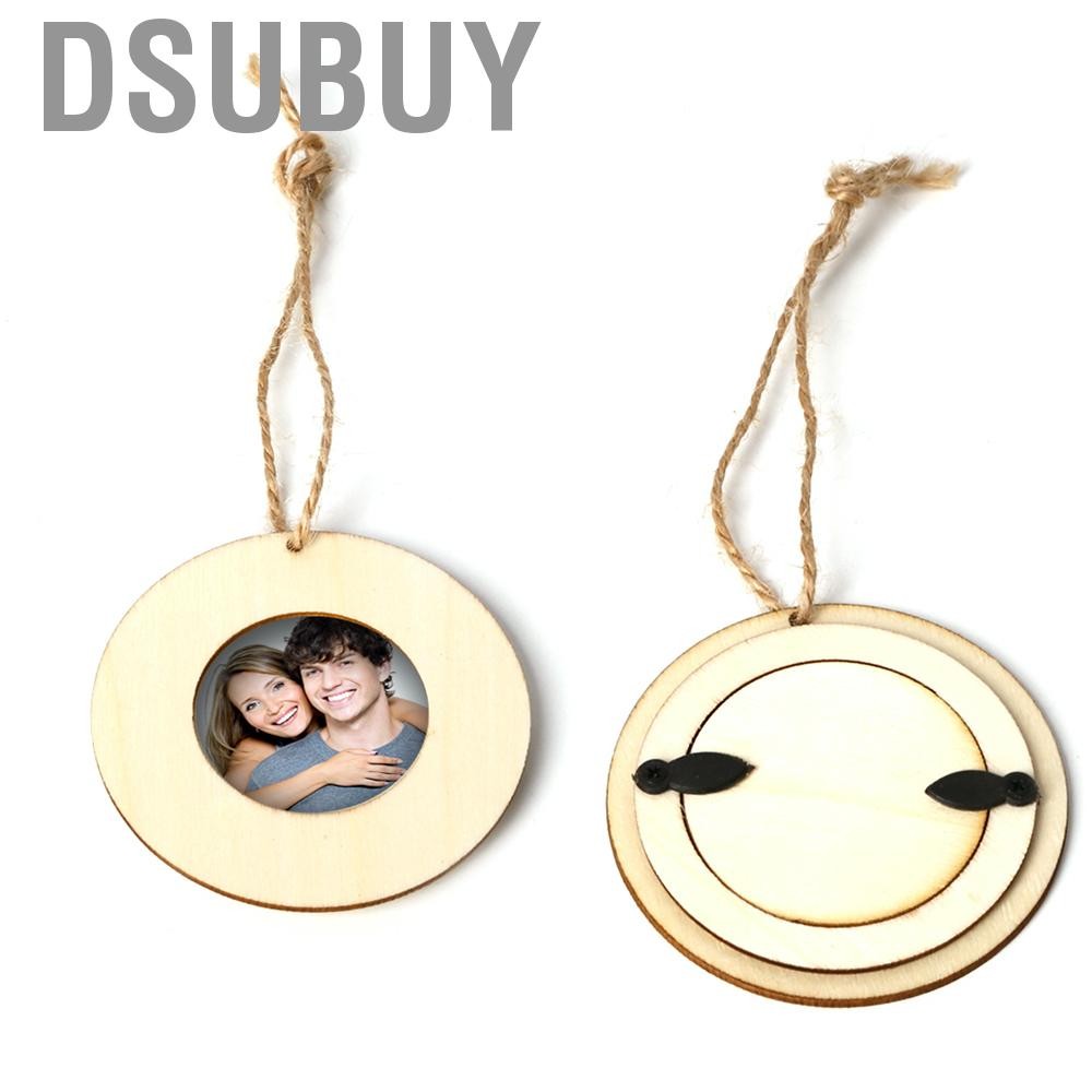 Dsubuy DSUBUY-TH 10PCS MINI Round Round Wood Photo Frame Picture ...