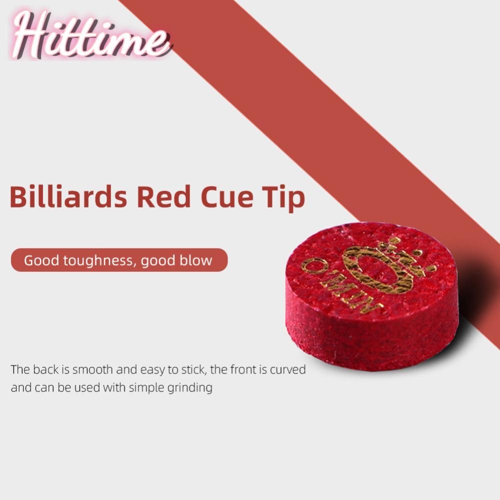 Hittime 1 PC 10 มม.สระว่ายน้ําสีแดง Cue Tip Professional ชั้นเดียวสนุ๊กเกอร์ Cue Tip ความแข็ง ...