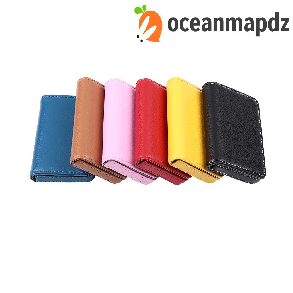Oceanmapdz คลิปเงินผู้หญิงผู้ชายหนัง PU ผู้ถือบัตรสร้างสรรค์นามบัตร | Shopee Thailand
