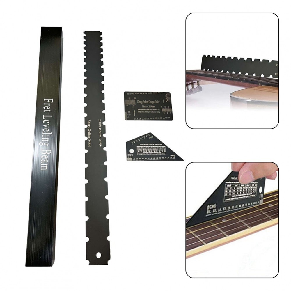 เครื่องมือ Luthier ที่มีประสิทธิภาพคอกีตาร์ขอบตรง Fret Leveling Beam ...