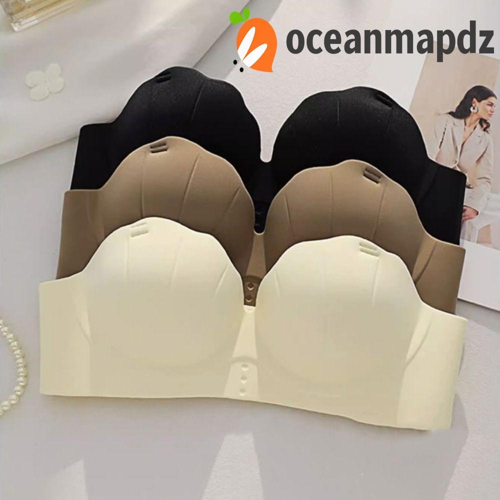 Oceanmapdz Push Up Bra, ชุดชั้นในรูปร่างเปลือกหอยไร้สาย Bras, เข็มขัดบางเรียบง่ายไม่มีรอยต่อ ...