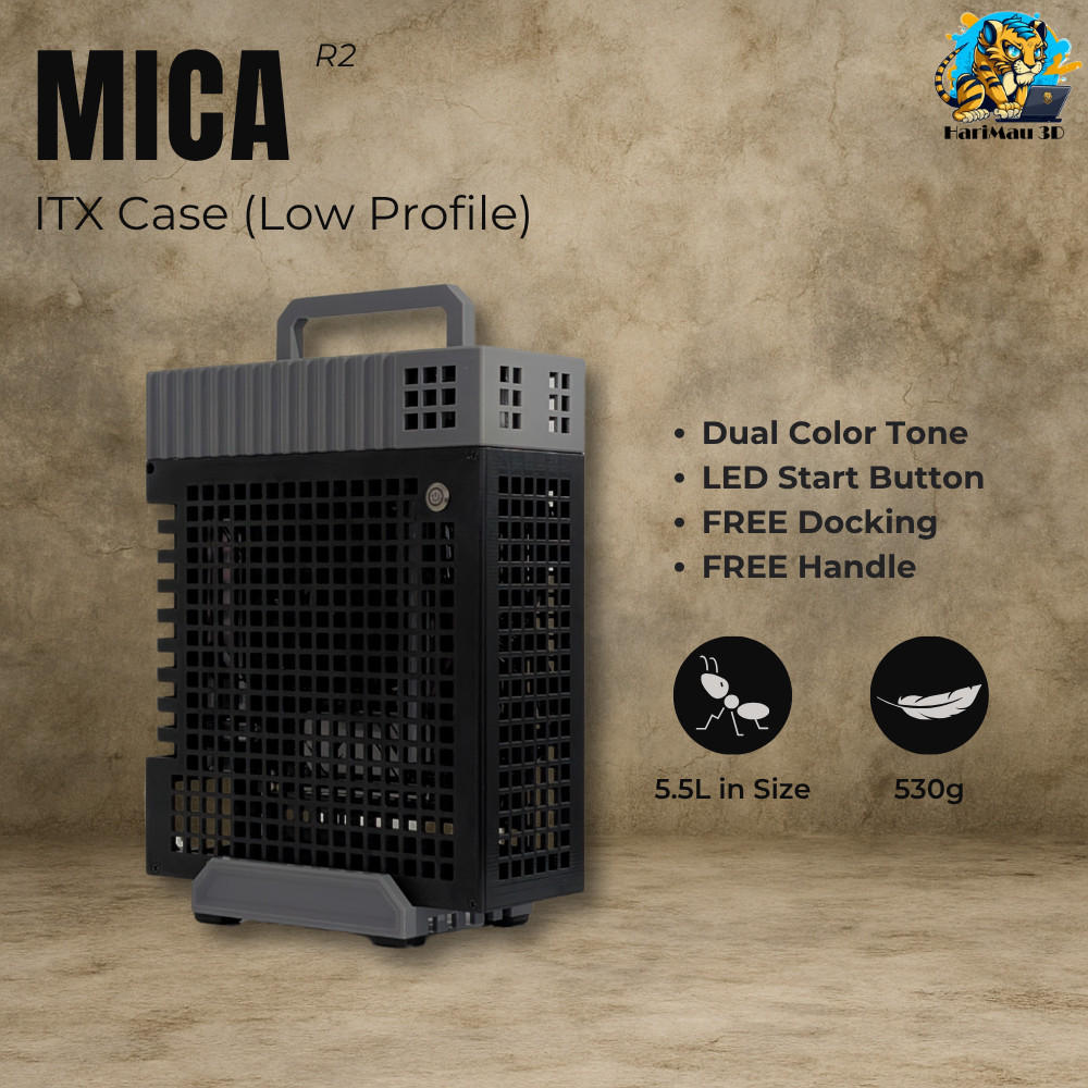 [ MICA R2 ] ITX Case Mini ITX Mini Case [ 5.5L / 530g / Ultra Portable ...