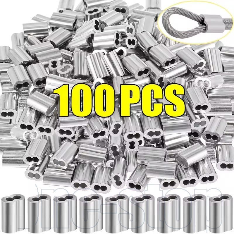 50-100PCS Double Hole สาย CRIMP แขน 1.5-4 มม.ปลอกโลหะ 8 รูปอลูมิเนียม ...