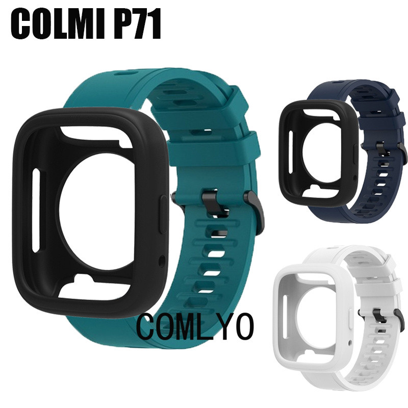 สําหรับ COLMI p71 สายคล้องเคส Smart watch p71 ป้องกันกันชนซิลิโคน Soft ...