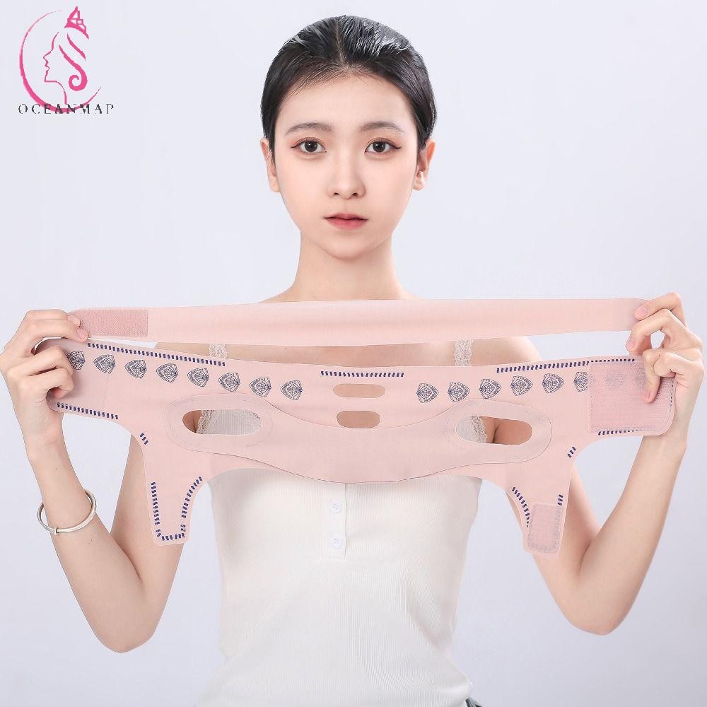 Oceanmap V Line Face Shaper, ต่อต้านริ้วรอย Lift Up Face Slimming Mask ...