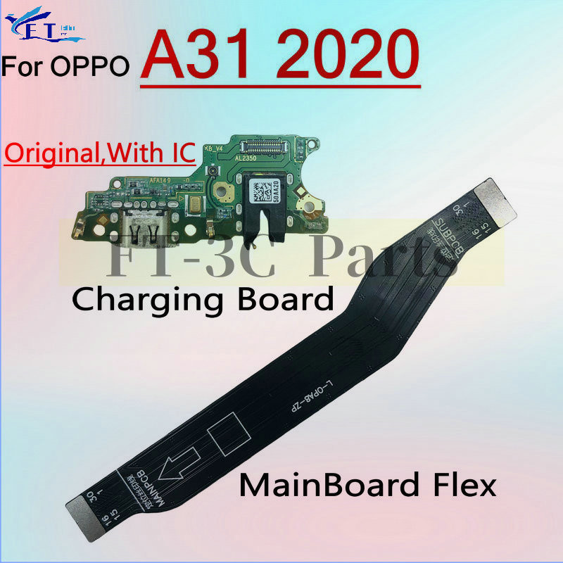 สําหรับ OPPO A31 2020 USB แท่นชาร์จพอร์ตบอร์ดเชื่อมต่อเมนบอร์ดหลัก Flex ...