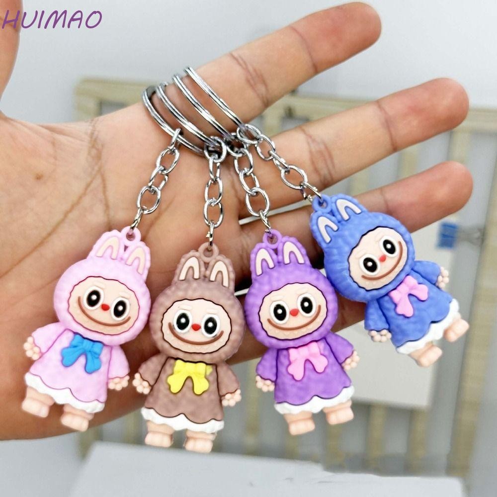 Huimao Labubu พวงกุญแจ, จิต PVC Cross Dressing Labubu จี้, การ์ตูนตลก ...