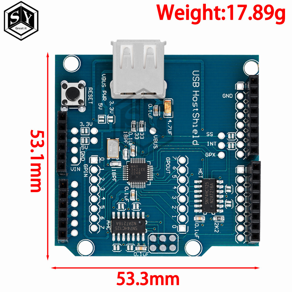USB Host Shield 2.0 สําหรับ Arduino UNO MEGA ADK สําหรับ Android ADK DIY MAX3421 โมดูล ...