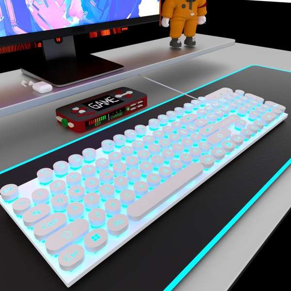 penguin keyboard wiggle keyboard ชุดคีย์บอร์ดและเมาส์แบบมีสายพังก์วินเท ...