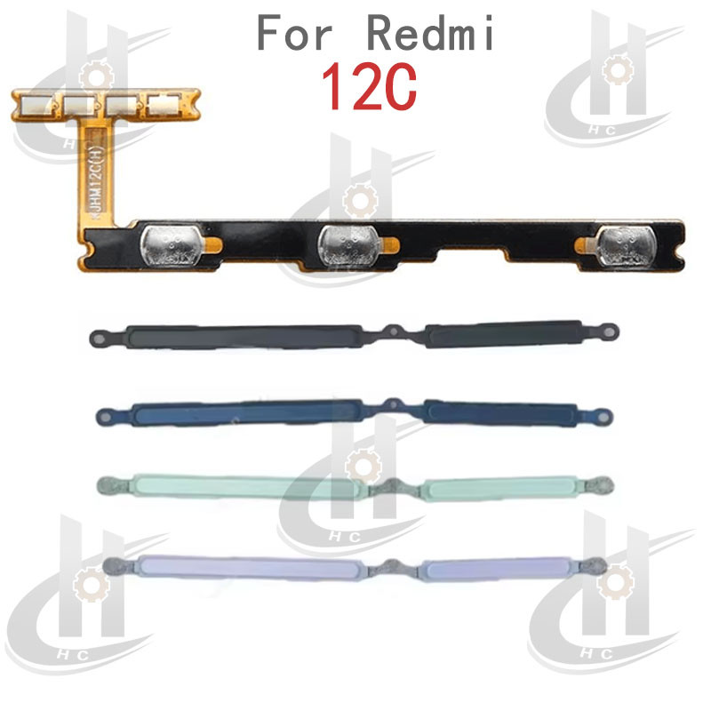 สําหรับ Xiaomi Redmi 12C NFC Power volume ด้านข้างปุ่ม Flex Cable Keys ...