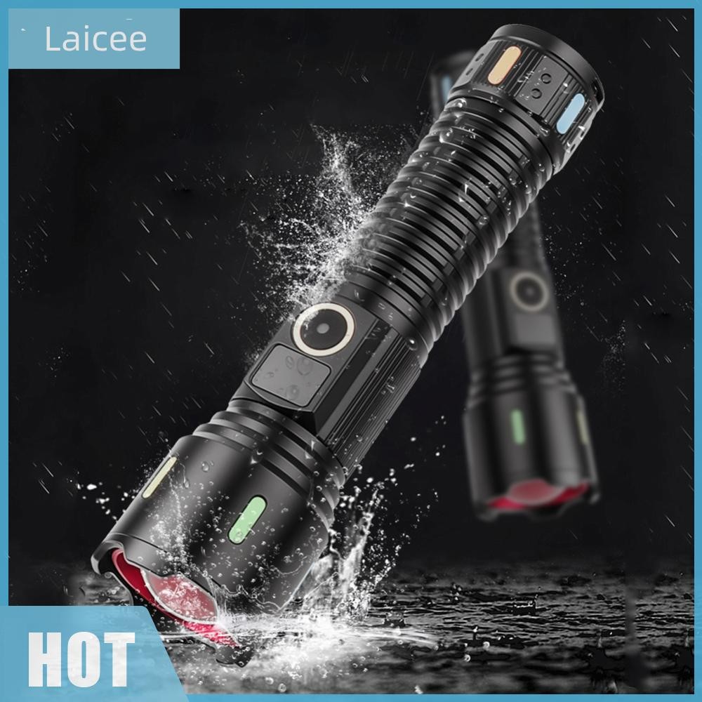 [Laicee.th] ไฟฉาย LED พลังงานสูง 30W ชาร์จ USB โคมไฟซูมอันทรงพลังสําหรับการตั้งแคมป์เดินป่า ...