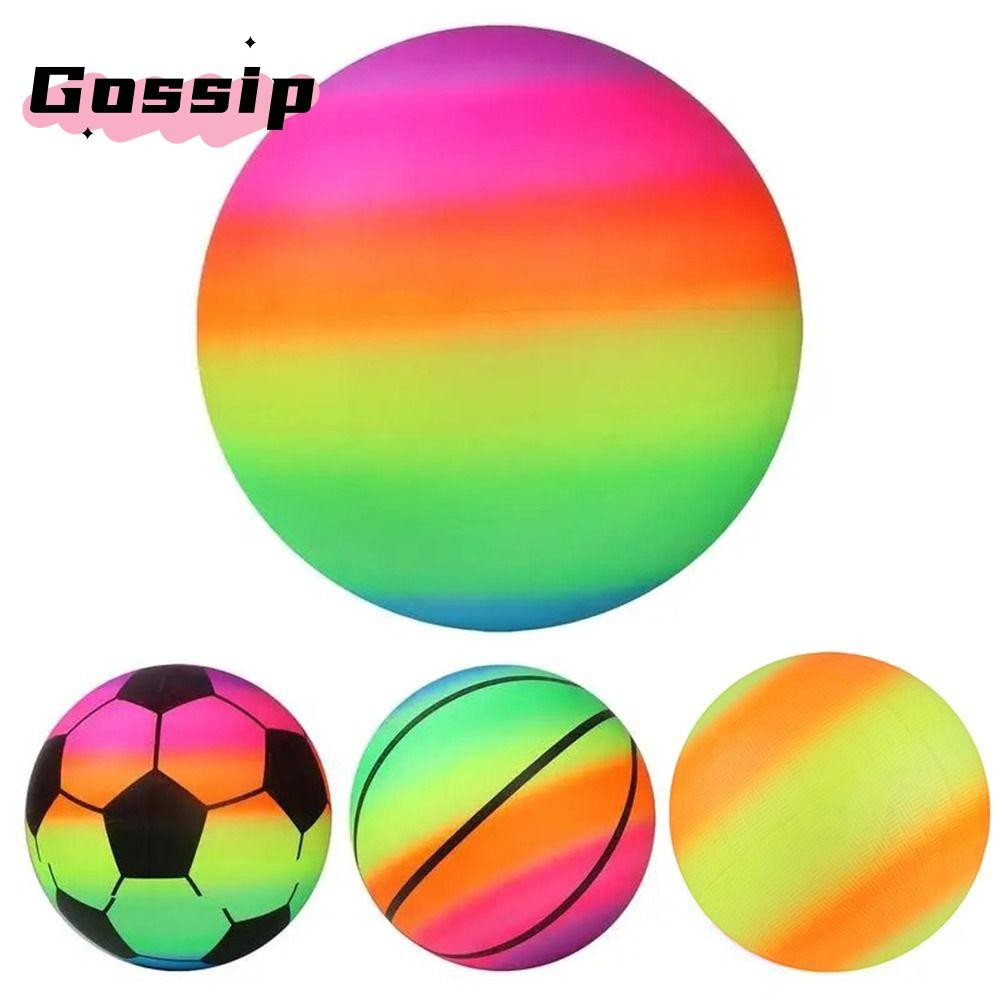 Gossip Rainbow Beach Ball, Matching Training Rubber Children Soccer ...