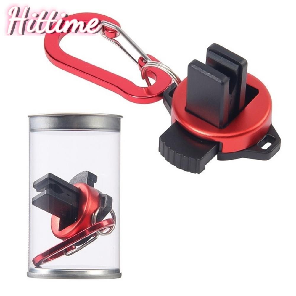 Hittime 1 PC กลางแจ้งแบบพกพา Lure Pole แขวนตะขอหัวเข็มขัดอลูมิเนียม Mini Pole Clamp อุปกรณ์ตกปลา ...