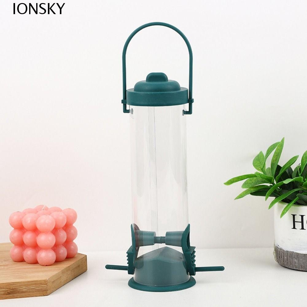 Ionsky เครื่องให้อาหารนก Garden อุปกรณ์สัตว์เลี้ยงโปร่งใส Parrot Myna ...