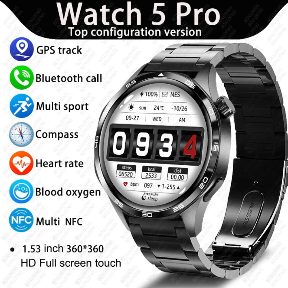 สําหรับ Huawei GT5 Pro GPS NFC สมาร์ทนาฬิกาผู้ชายนาฬิกากันน้ํา 5 Pro ...