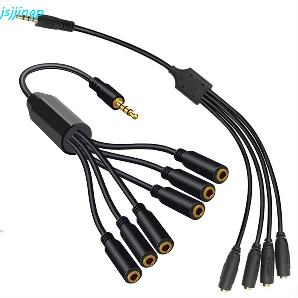 Jsjjingp 3.5 มม.สาย Splitter Cable Extender สาย AUX 3.5 มม.TRRS 1/8" ชาย 3/4/5/6 3.5 มม. 3.5 มม. ...