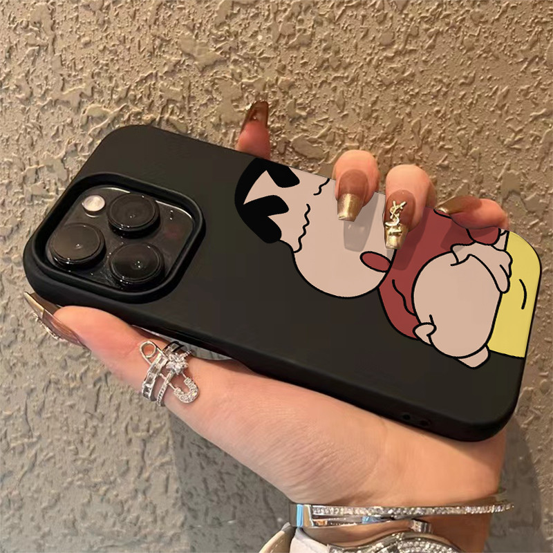️จัดส่งทันที ️เคสไอโฟน11 13 14 15 16 Pro Max Crayon Shin-chan pinches ...