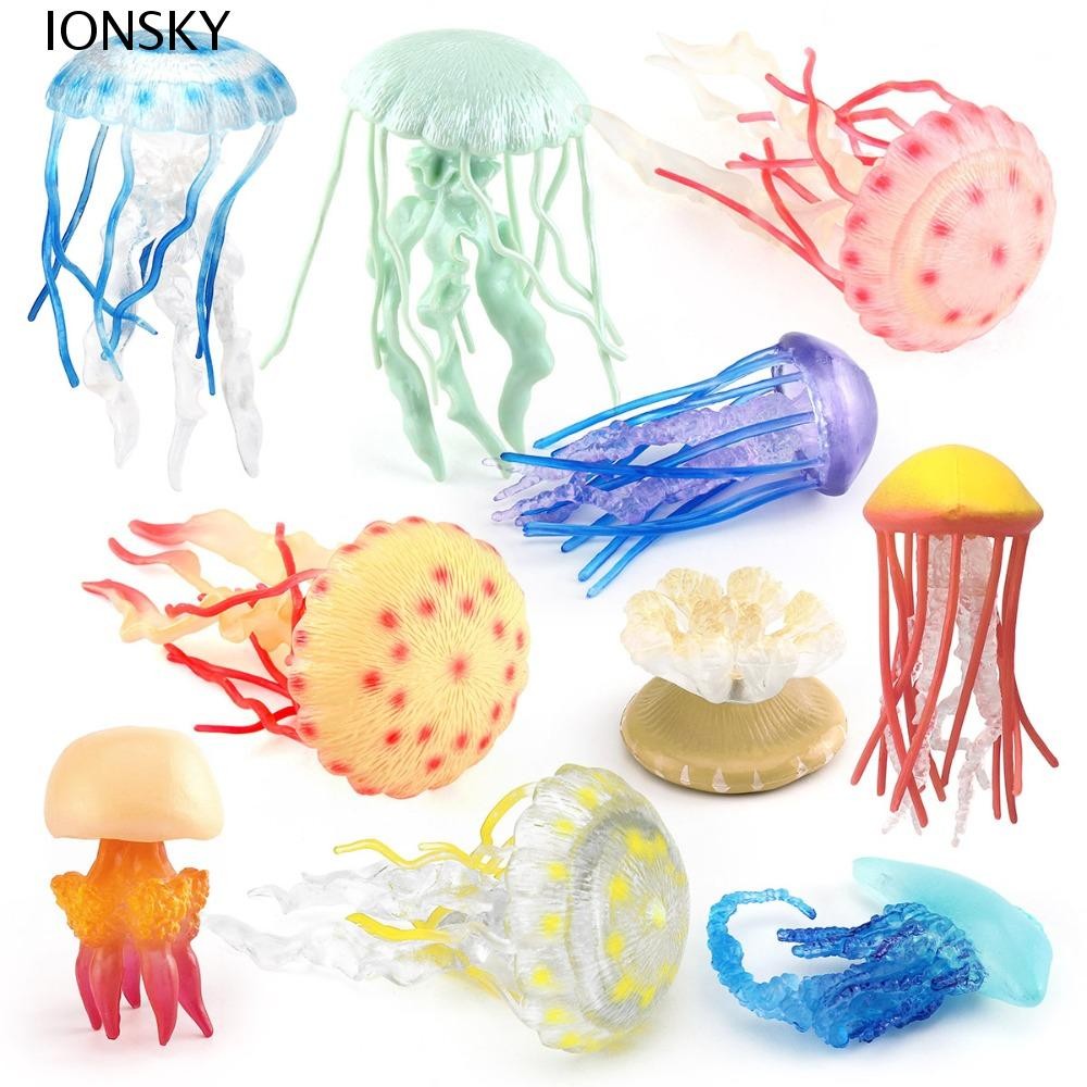 Ionsky Ocean ตุ๊กตาสัตว์,สัตว์ทะเลเหมือนจริงแมงกะพรุนปลาดาวดอกไม้ทะเล ...