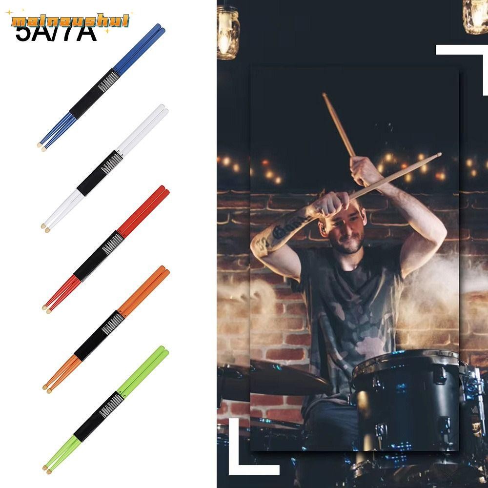 Mainaushui 5A 7A กลอง Sticks, อุปกรณ์เพอร์คัชชันกลองค้อน Professional สีสัน Drumstick, เครื่อง ...