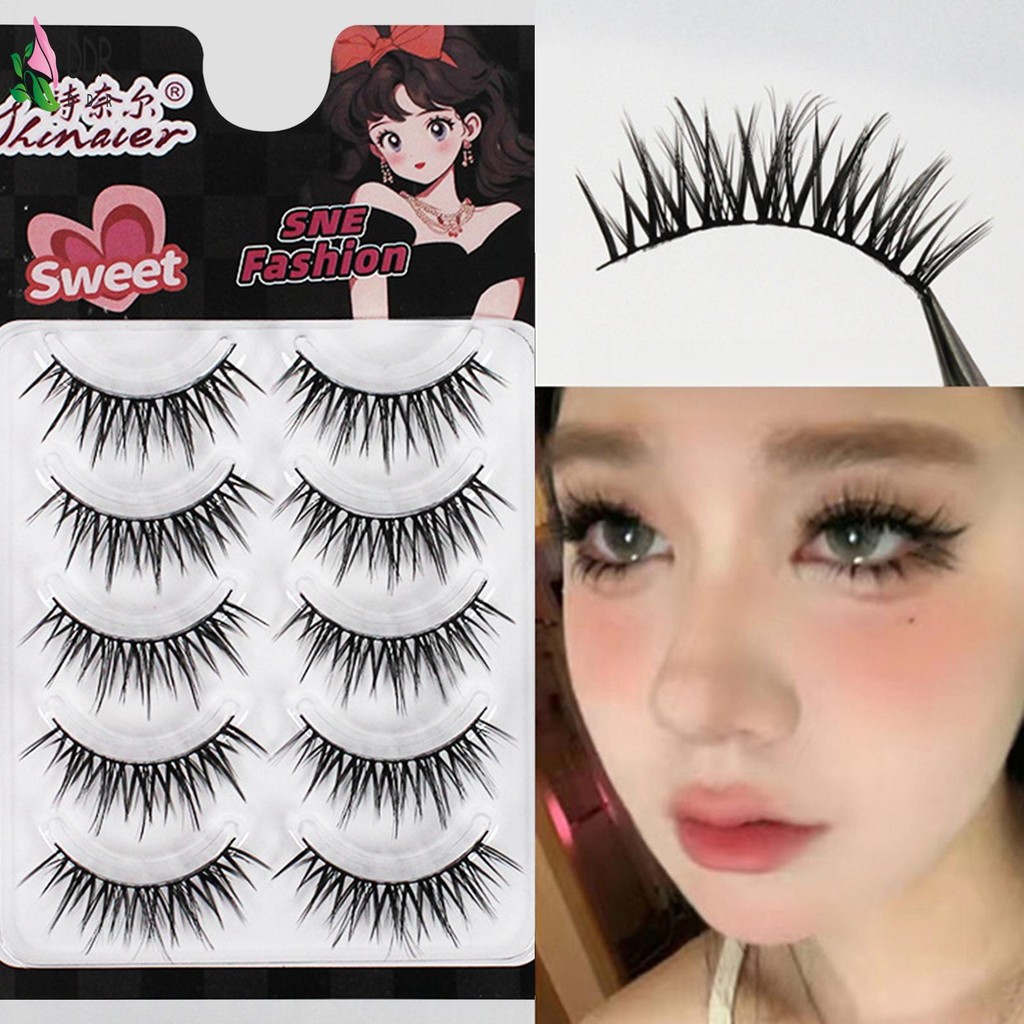 Reuseable Strip Wispy Fake Lashes Natural Look ขนตาปลอม | Shopee Thailand