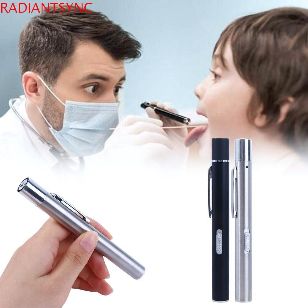 Radiantsync LED ปากกาพ็อกเก็ตคลิปโคมไฟคู่ไฟฉายไฟฉาย Mini LED ปากกามัลติฟังก์ชั่นสแตนเลสพยาบาล ...