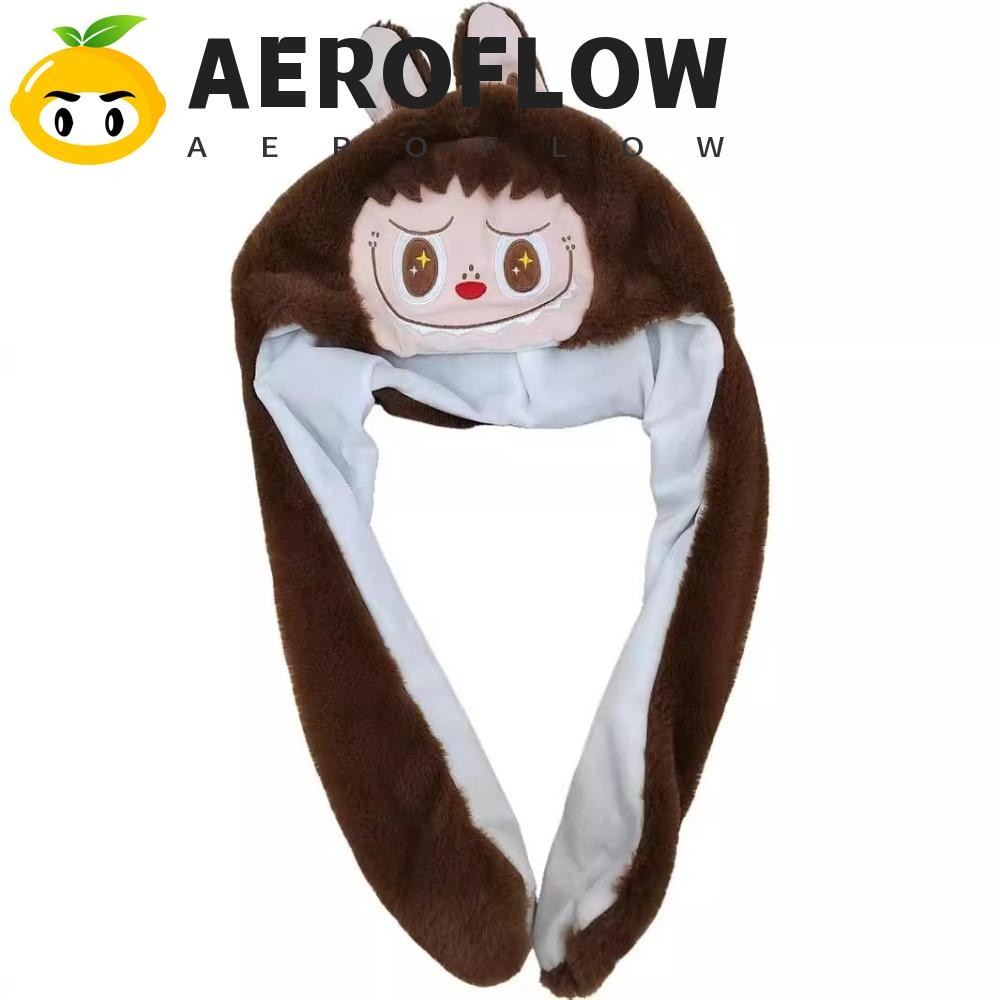 Aeroflow Labubu Jumping Up Cap, Luminous Rabbit Labubu Ear Moving Hat ...
