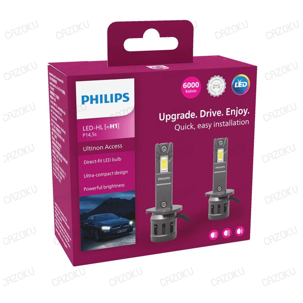 Philips Ultinon Access LED หลอดไฟหน้า HB3 HB4 HIR2 6000K Cool White | Shopee Thailand