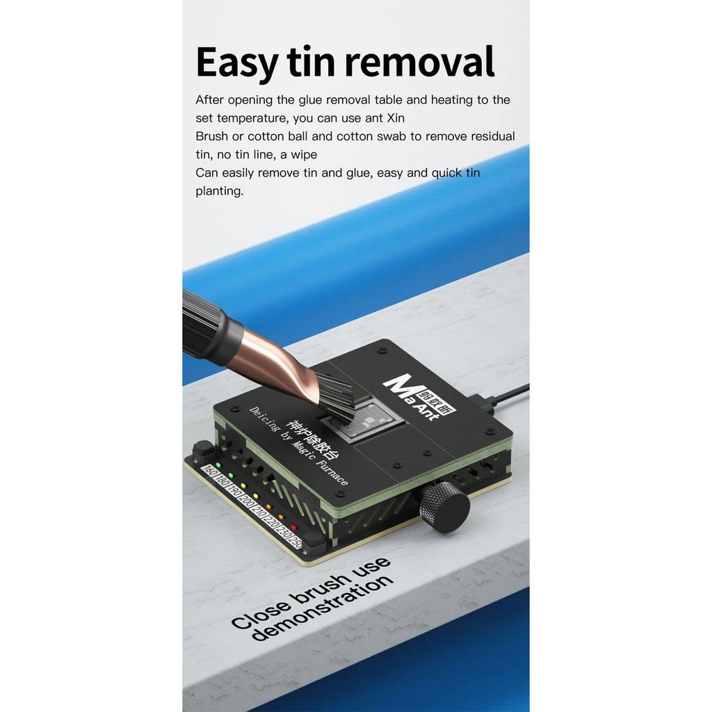 MaAnt SL-2 เมนบอร์ดโทรศัพท์มือถือ NAND CPU ความร้อน Rework แพลตฟอร์ม IC ชิป Desoldering Station ...