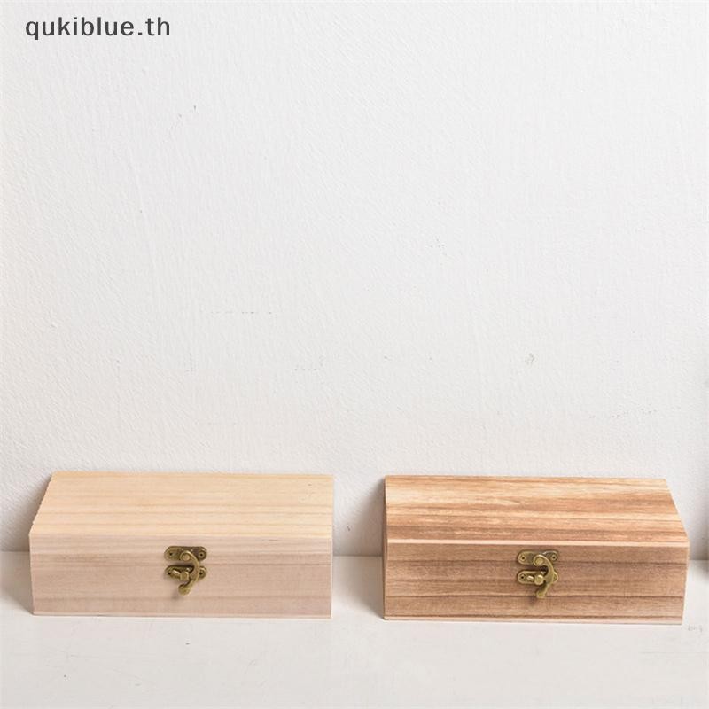 Qukiblue.th 1 PC Retro กล่องเครื่องประดับเดสก์ท็อปไม้ธรรมชาติ Clamshell Storage Case TH | Shopee ...