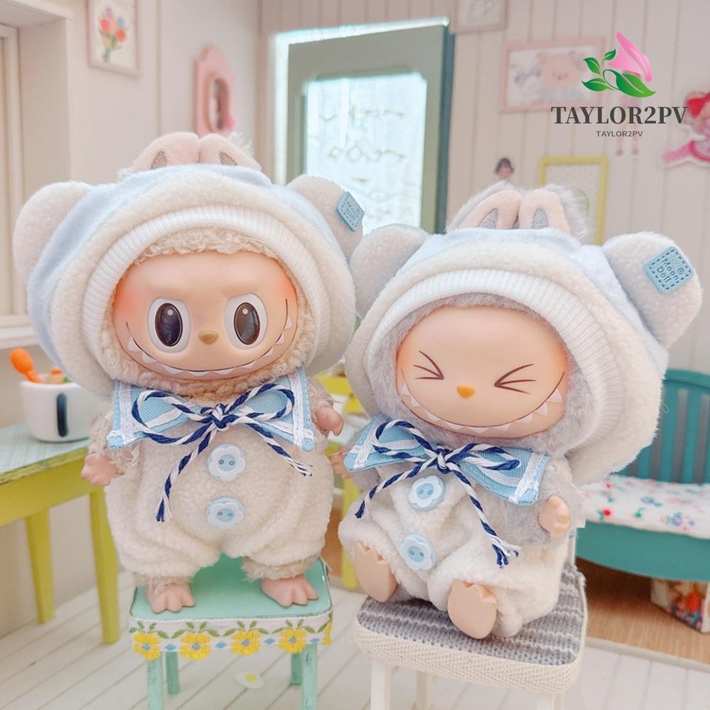 Taylor2pv Labubu Time ตุ๊กตาเสื้อผ้า,หมวก Navy Jumpsuit นั่ง Labubu ...