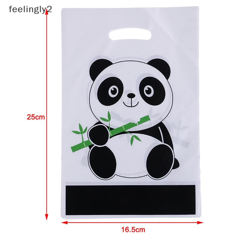 {HotJan} 10 ชิ้น/ล็อต Panda ธีมถุงของขวัญพลาสติก Loot กระเป๋าถุงขนมเด็ก ...
