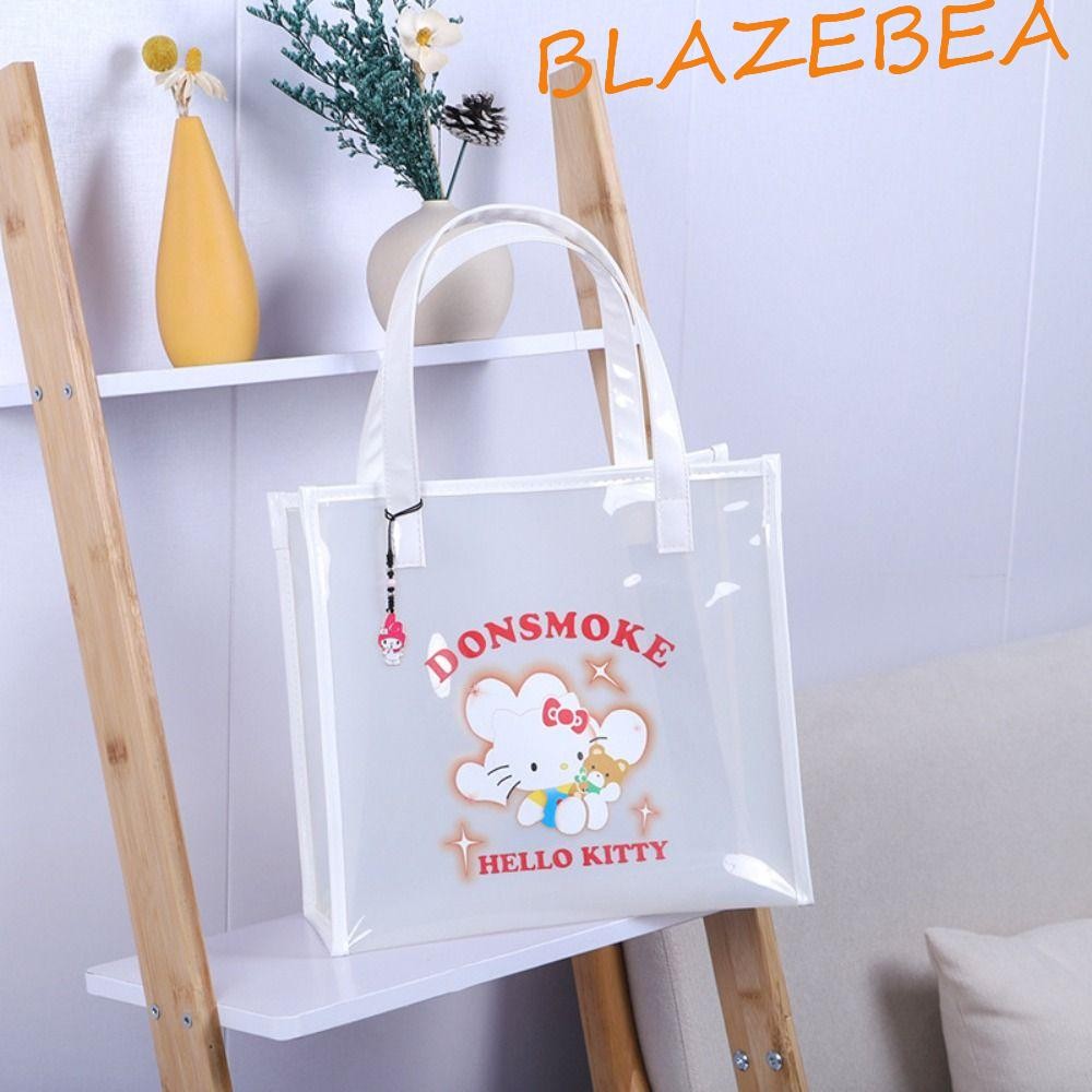 Blazebea กระเป๋าการ์ตูนน่ารัก Simple Kuromi Melody สาวการ์ตูนกระเป๋าชายหาดเด็ก PVC กระเป๋าใส ...